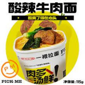 HF PICK ME Instant Noodles (Spicy&Sour Beef Flavor)115g – Axia Station
